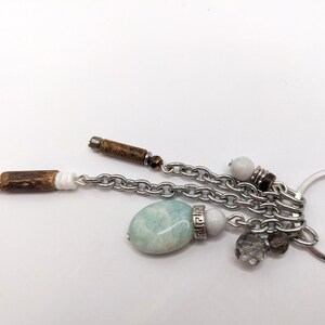 Long Boho Necklace, Light Green Amazonite Necklace, Extra Long Necklace ...