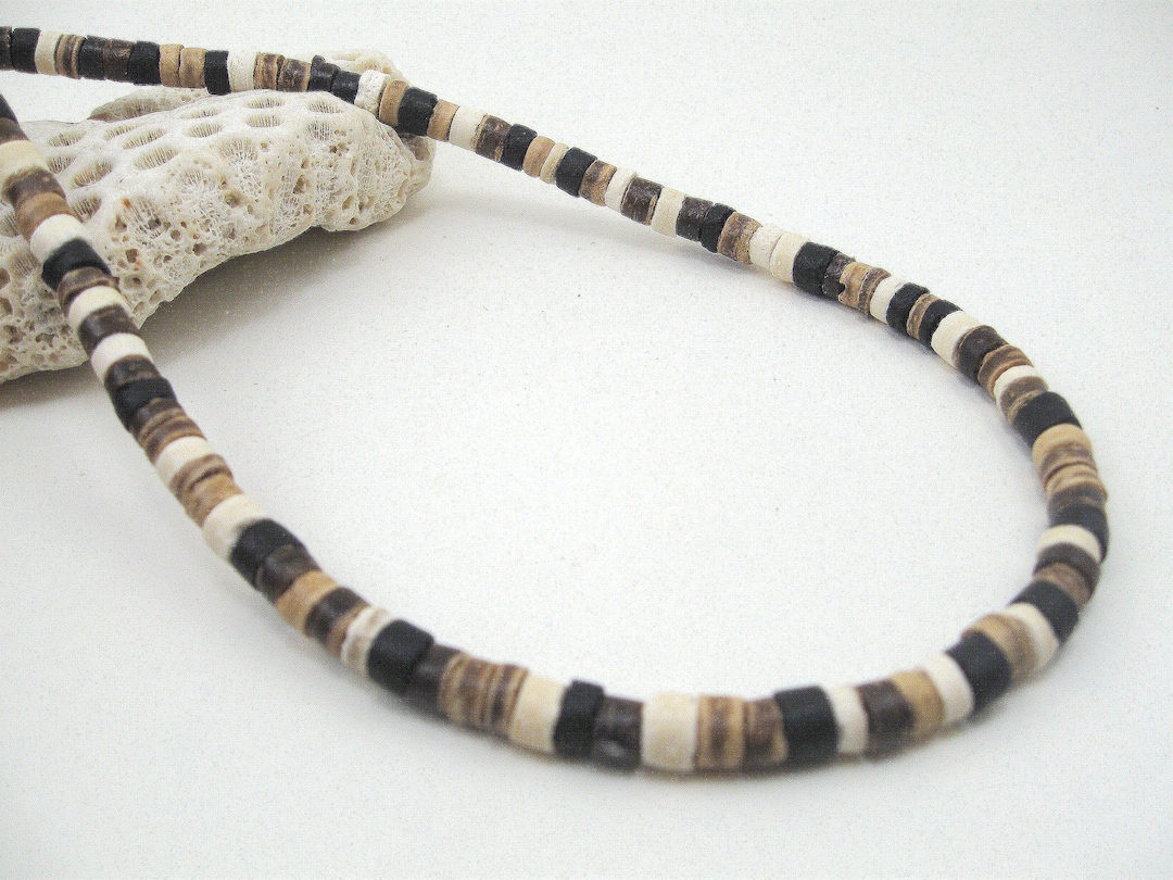 Men's Coconut Necklace: Beachy Surf Choker, Groomsmen Jewelry - Etsy