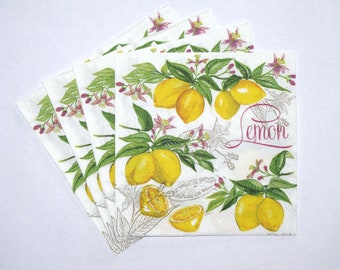 Lemon Decoupage Paper | Etsy