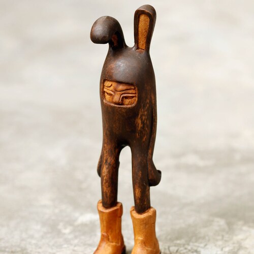 BILLY THE RABBIT Figurine Hand Carved Designer Art Toy by - Etsy