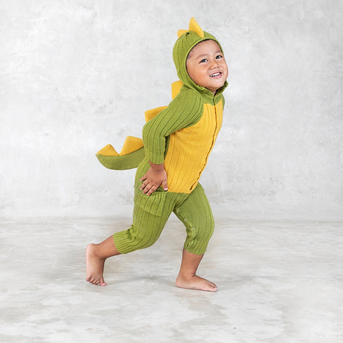 BABY DINO SUIT Handmade Green Dinosaur Toddler Costume - Etsy