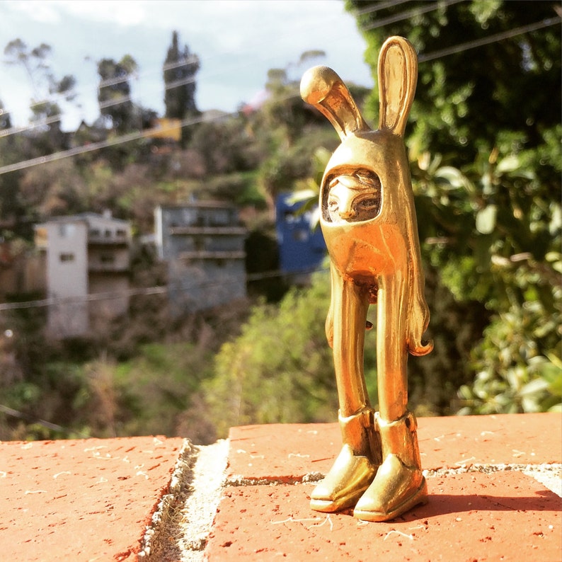 BRASS BILLY RABBIT Hand Cast Solid Brass Designer Art Toy by | Etsy