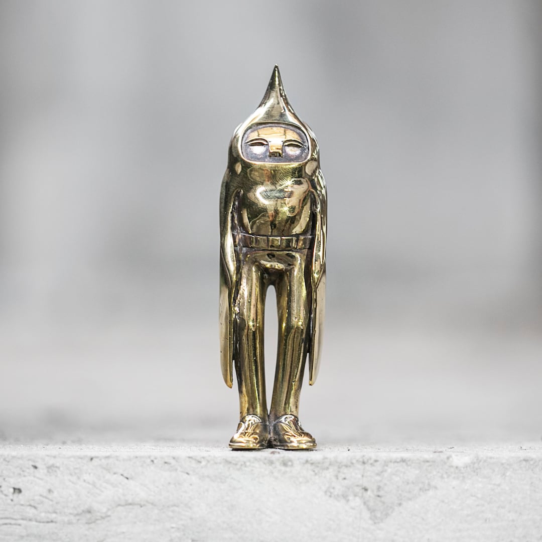 BRASS BIRDMAN - Unique Hand Cast Solid Brass Bird Sculpture- Designer ...