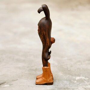 BILLY THE RABBIT Figurine Hand Carved Designer Art Toy Wooden Bunny Art ...