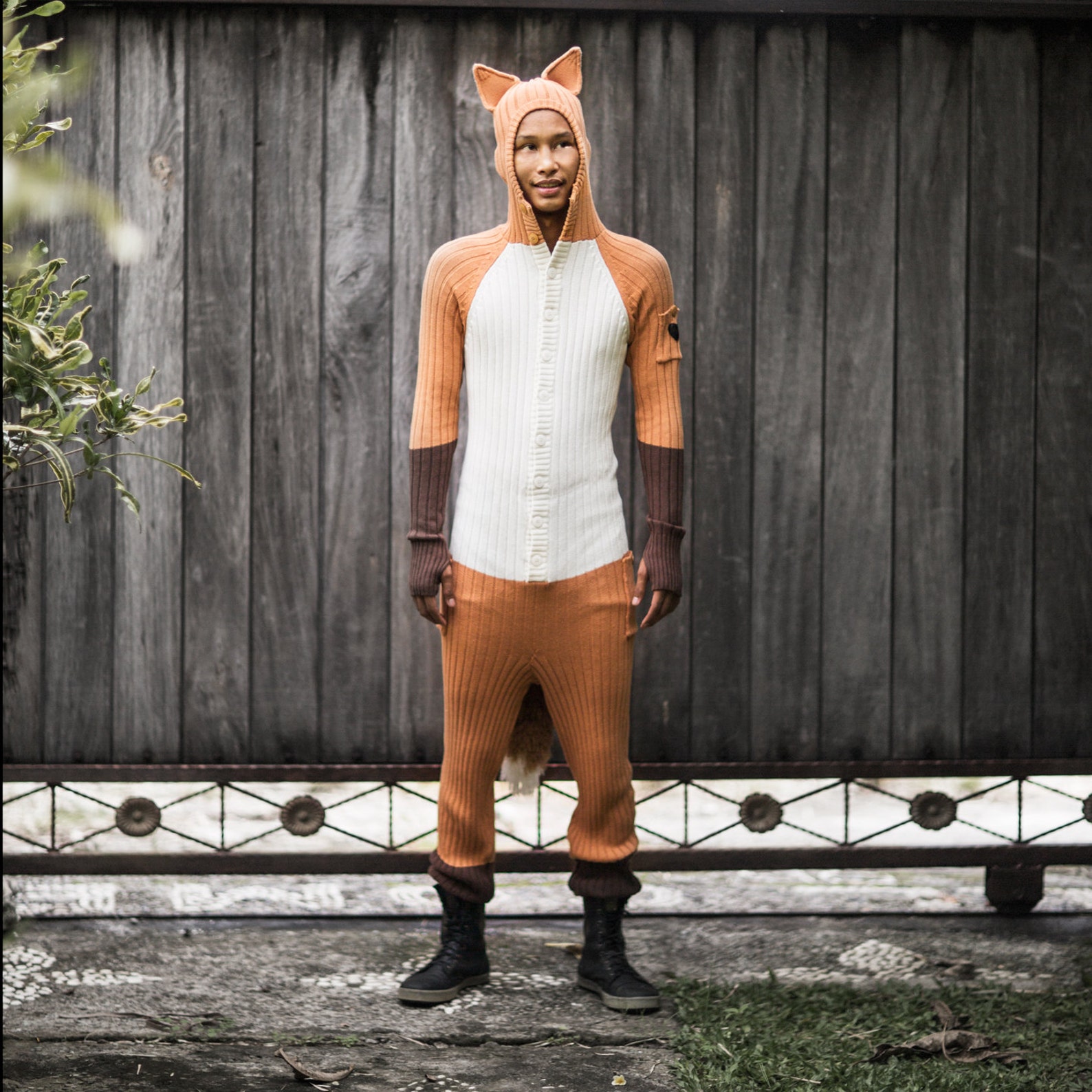 ORANGE FOX Onesie Fantastic Fox Knit Jumpsuit for Men & Women - Etsy