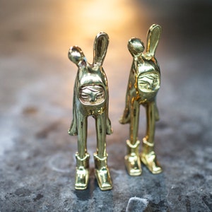 BRASS BILLY RABBIT Hand Cast Solid Brass Designer Art Toy by Blamo ...