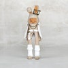 SPACE BABY - Handmade Creature Toy Art -black Leather and Brass Facet ...