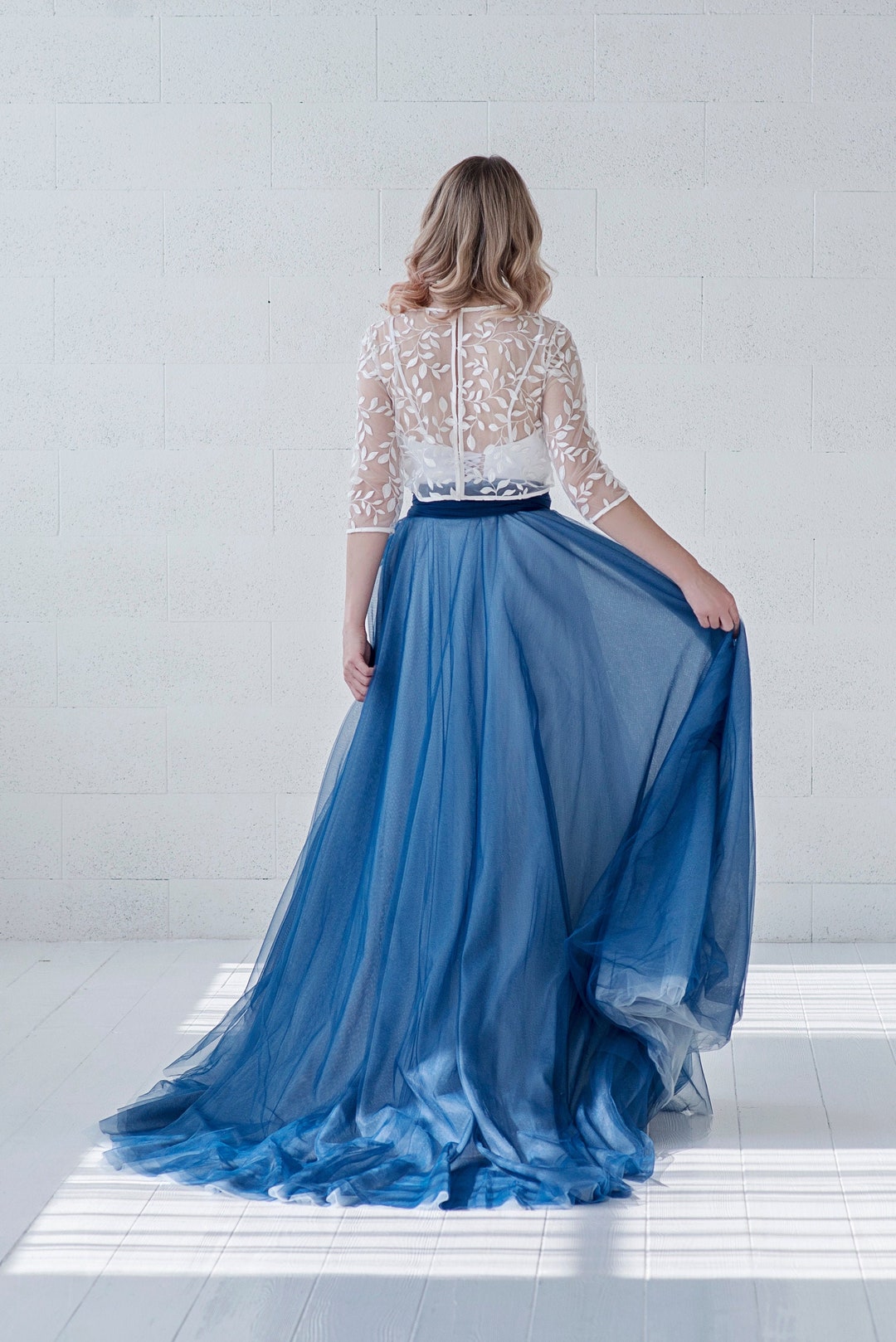 Maris - Convertible Bridal Overskirt / Two Colors in One Bridal ...