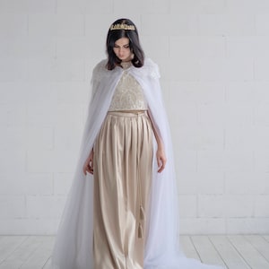 Ethereal - Bridal Cloak / Wedding Cape / Bridal Cape / Tulle Bridal ...