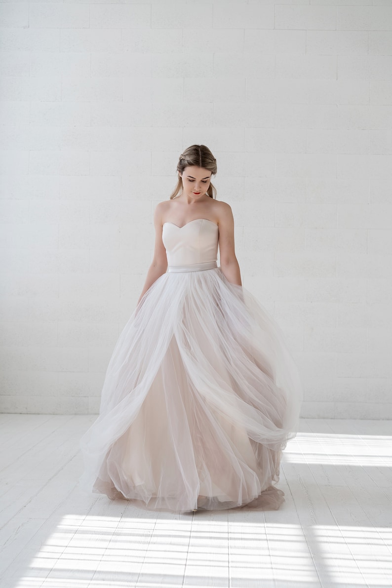Gaia Tulle Gown Skirt / Tulle Wedding Skirt / Bridal Skirt / - Etsy