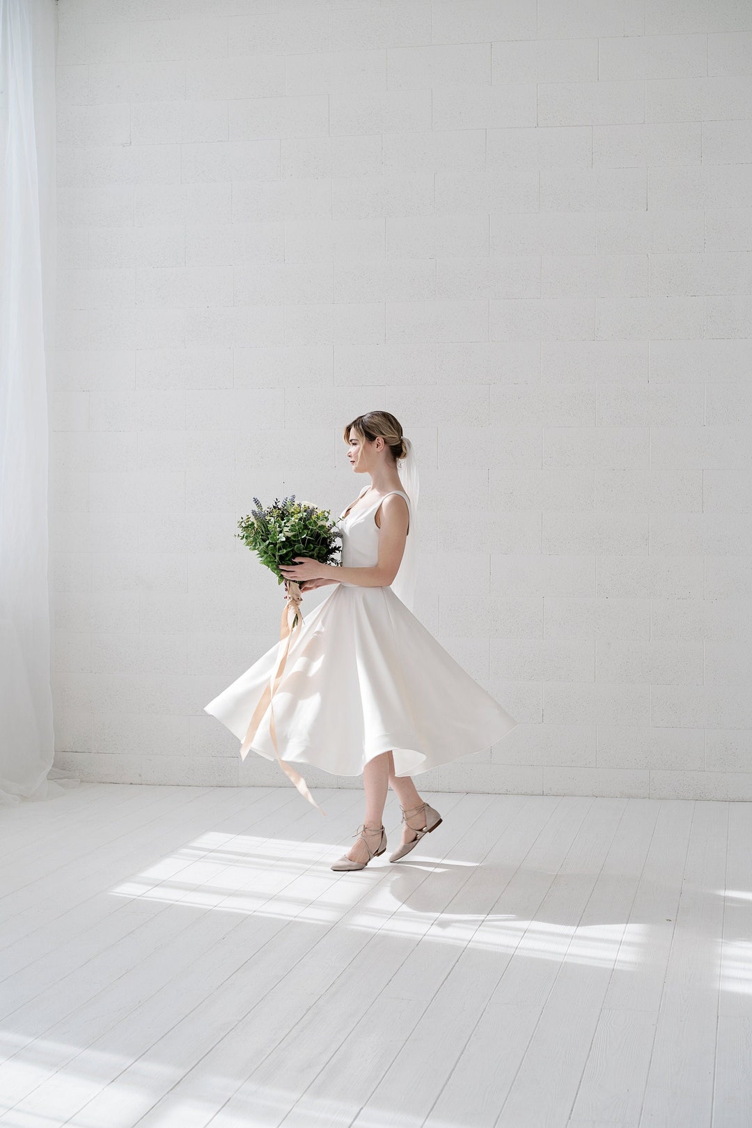 Josephine - Short Wedding Dress / Simple Bridal Gown / Courthouse ...