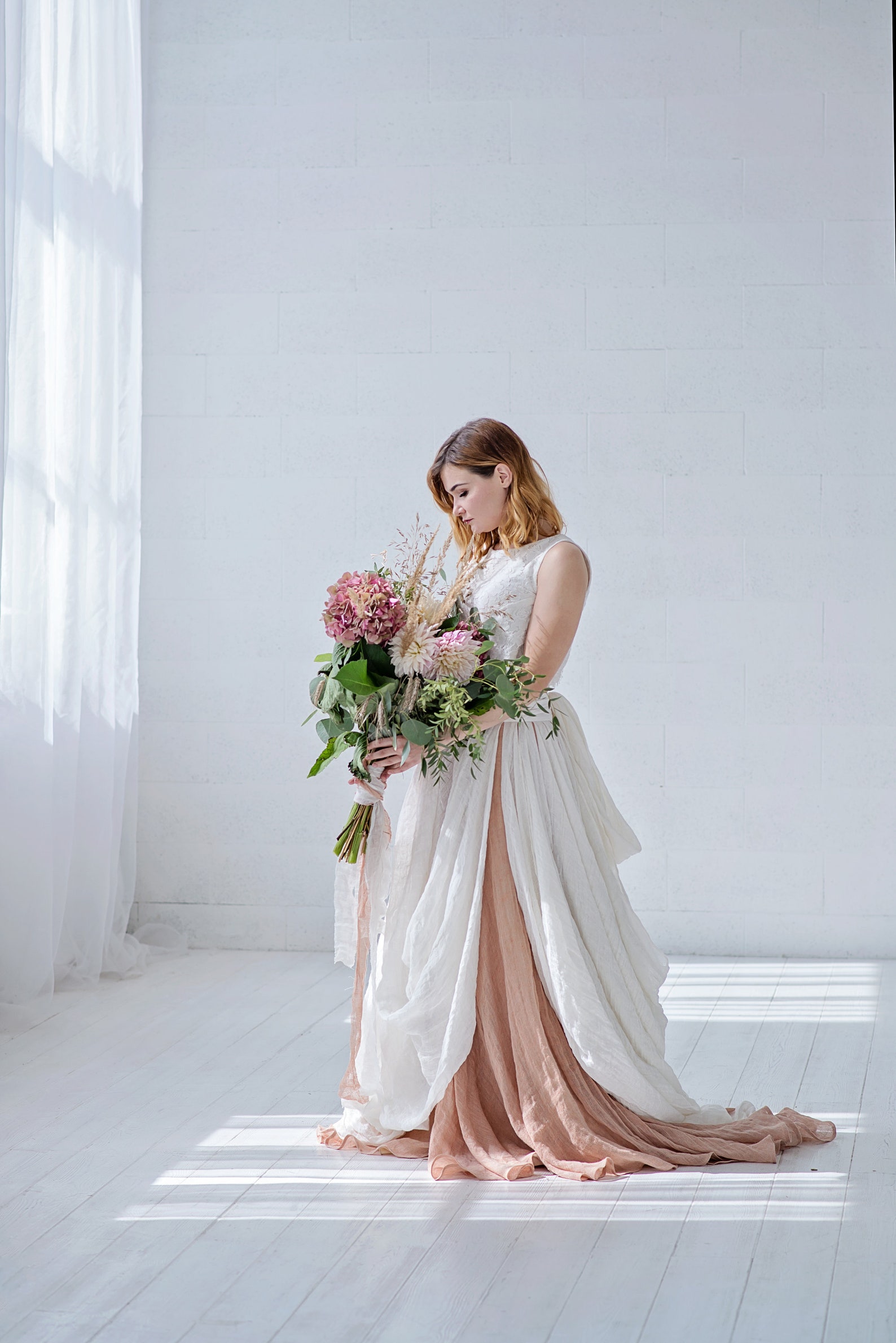 Brianna - Bohemian Bridal Skirt / Linen Wedding Skirt / Boho Bride ...
