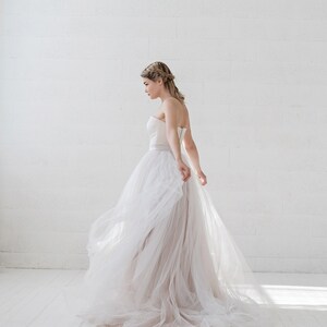 Gaia - Tulle Shoulder Straps Wedding Dress / Tulle Gown / Corset Bridal ...