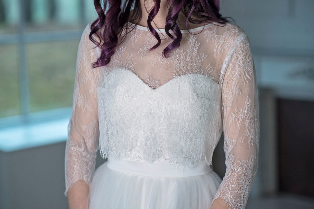 Heather - Lace Cover up / Bridal Cover up / Bridal Jacket / Bridal ...