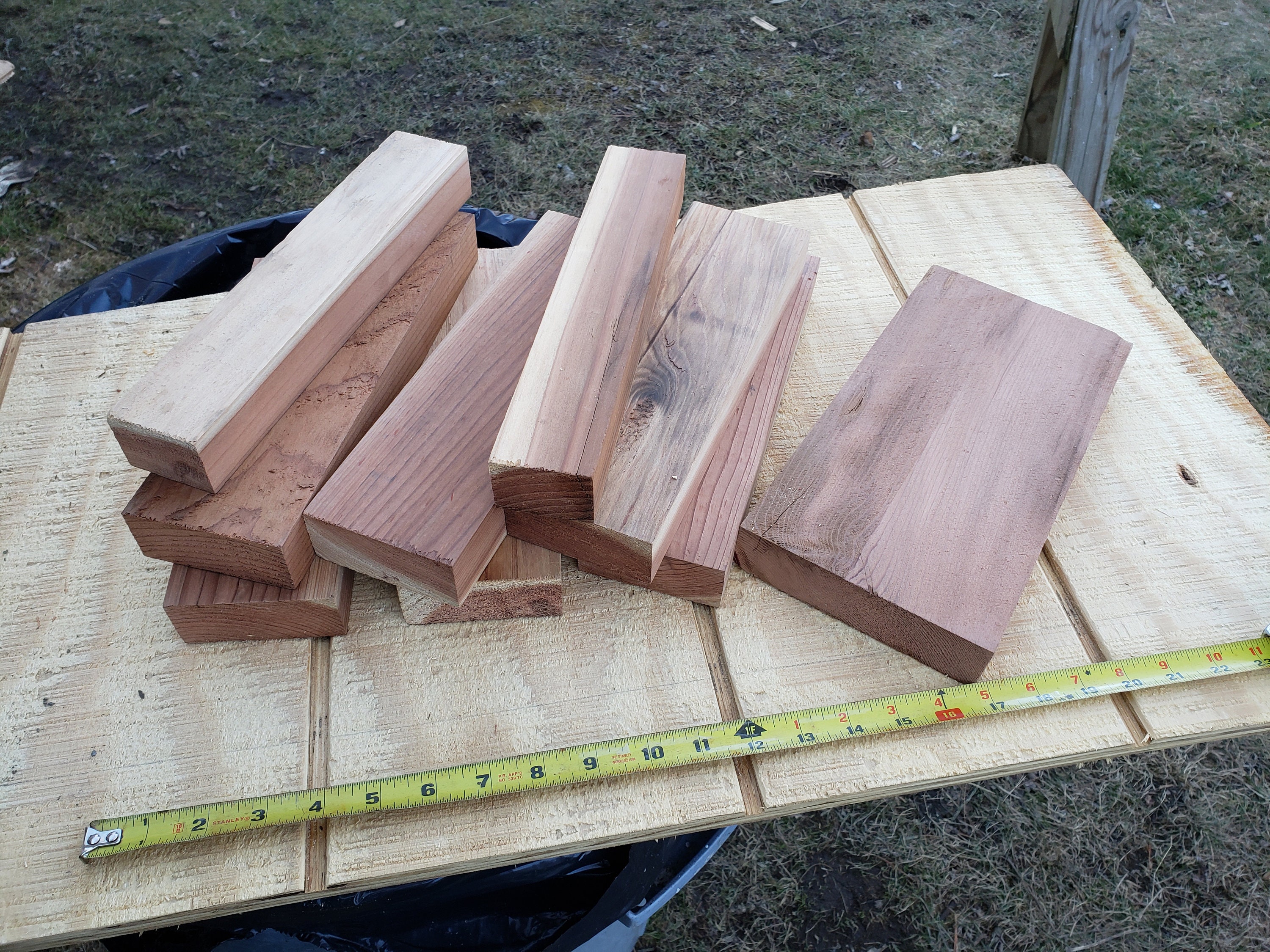 California Redwood Lumber Cutoffs. Scrap Wood Pieces. Wood Carving ...