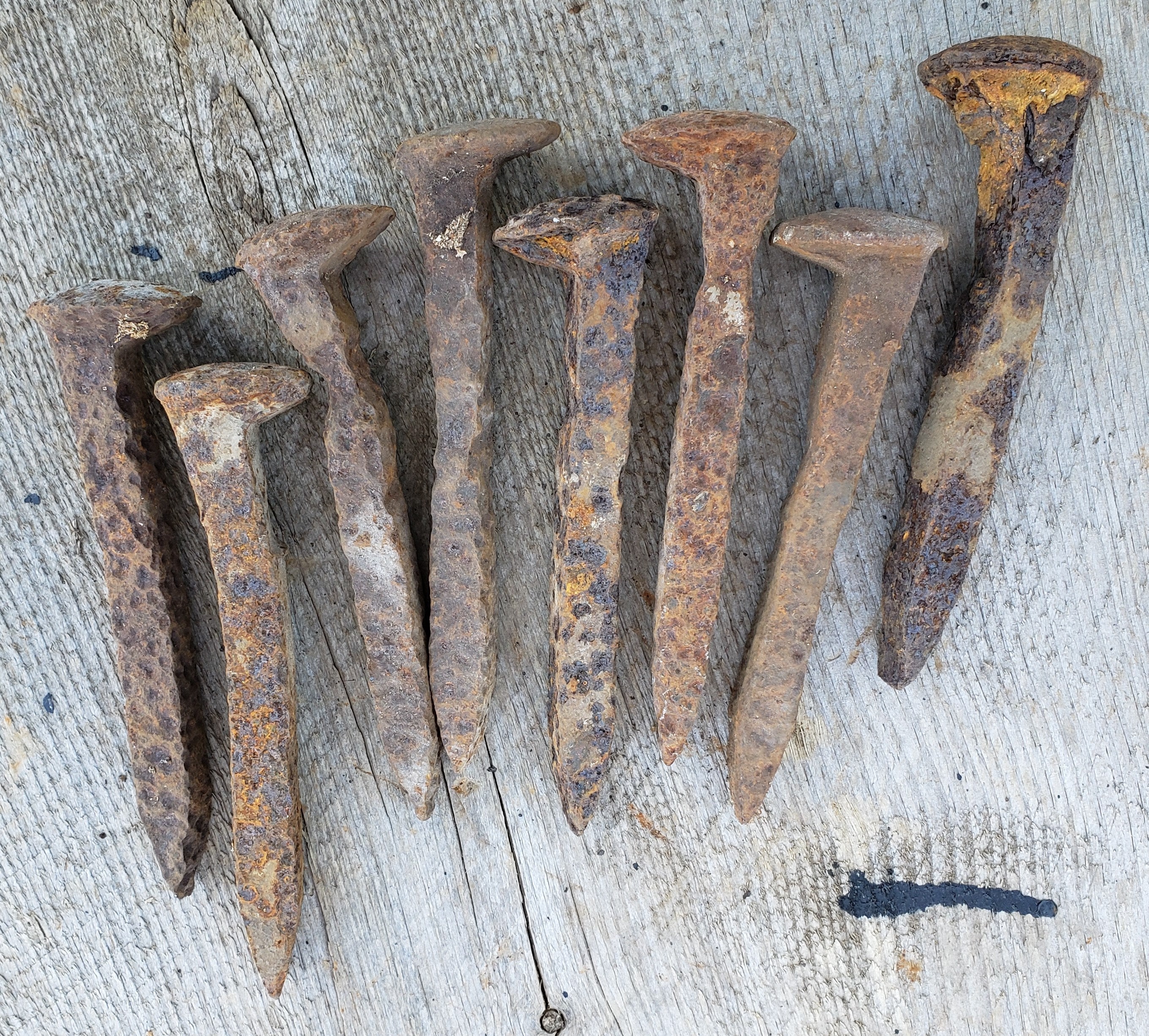 Lot of Eight Wonderfully Worn Railroad Spikes. Decorative Railroad ...