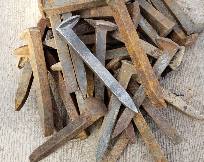 Lot of Two Old Railroad Anchors. Blacksmith Supply. Forging Steel ...