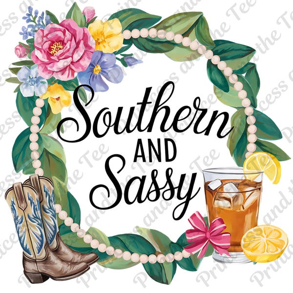 Southern Belle Png, Preppy Southern Png, Southern Charm Png, Preppy ...