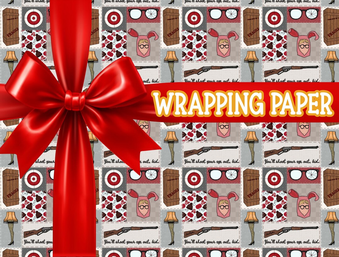 A Christmas Story Wrapping Paper, Holiday Gift Wrap, Funny Christmas ...