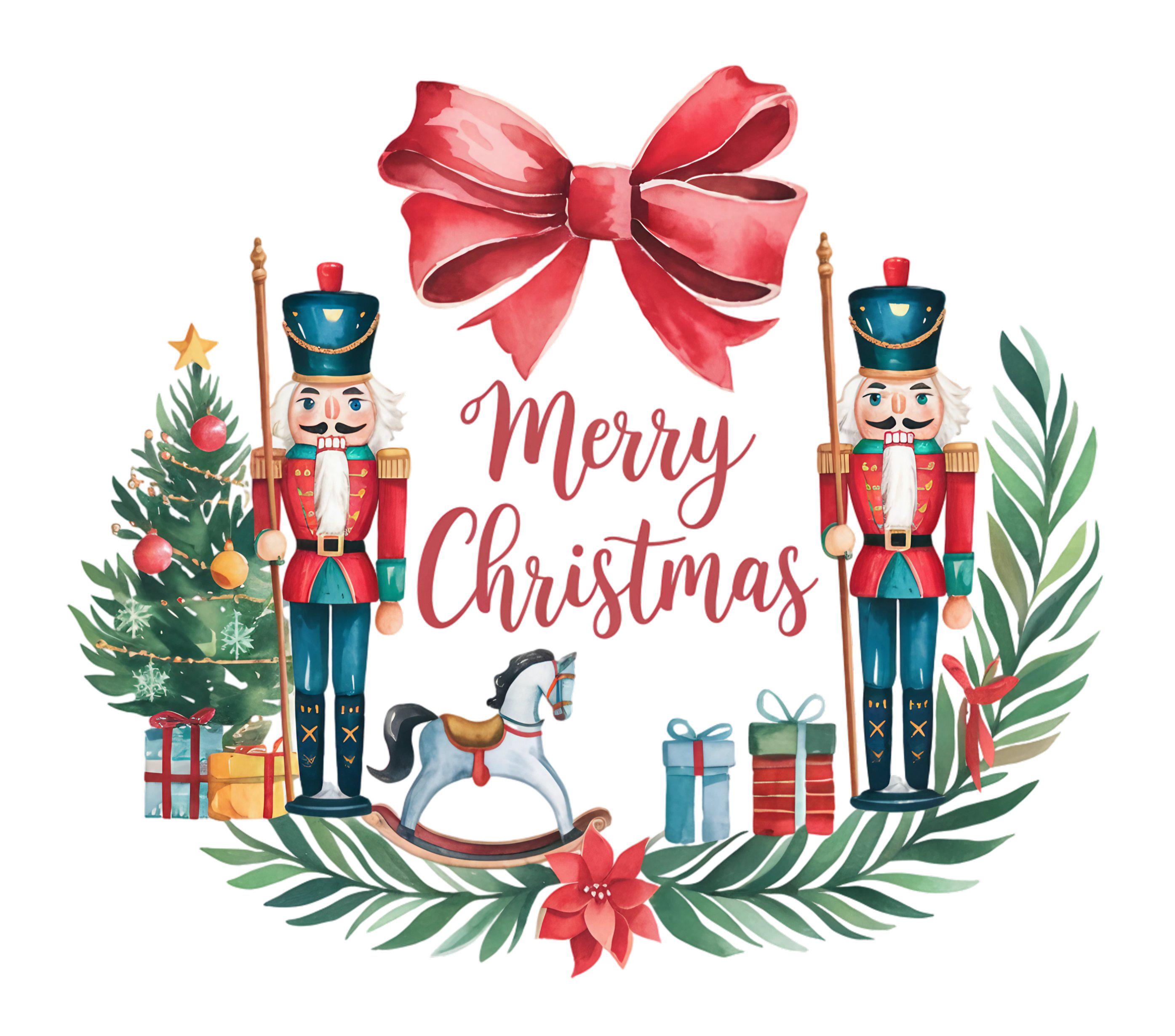 Vintage Christmas Nutcracker Clipart Festive Holiday PNG Digital ...