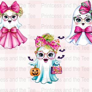 Preppy Girl Ghost Clipart Set, Coquette Bow Png, Ghost With Coquette ...
