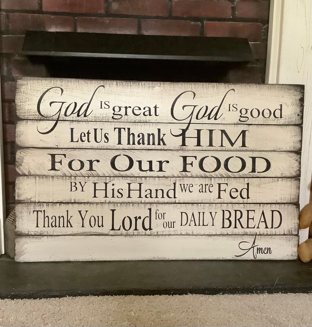 God is Good Prayer Sign. Pallet Wood. - Etsy