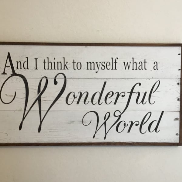 Wonderful World - Etsy