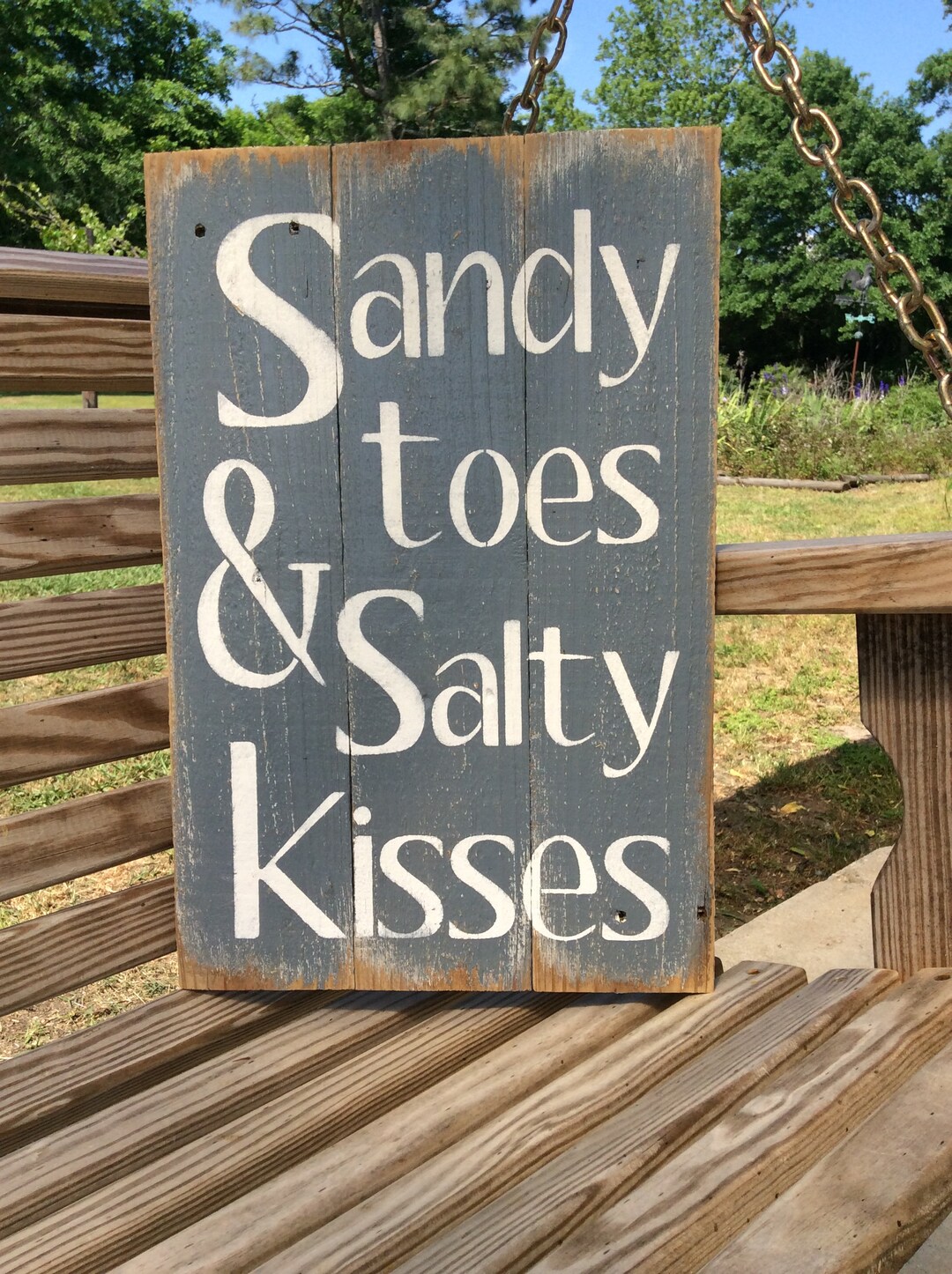 Sandy Toes and Salty Kisses Sign. Pallet Wood. MADE TO ORDER - Etsy