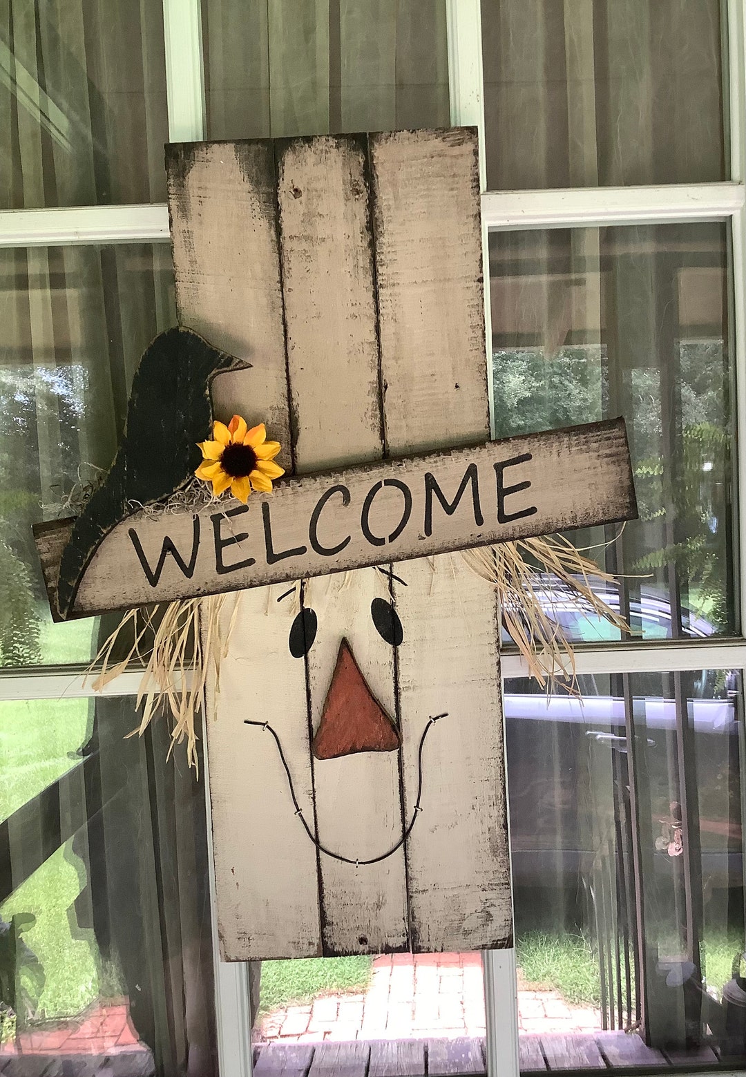 Wooden Scarecrow. Fall Porch Decor. MADE TO ORDER - Etsy
