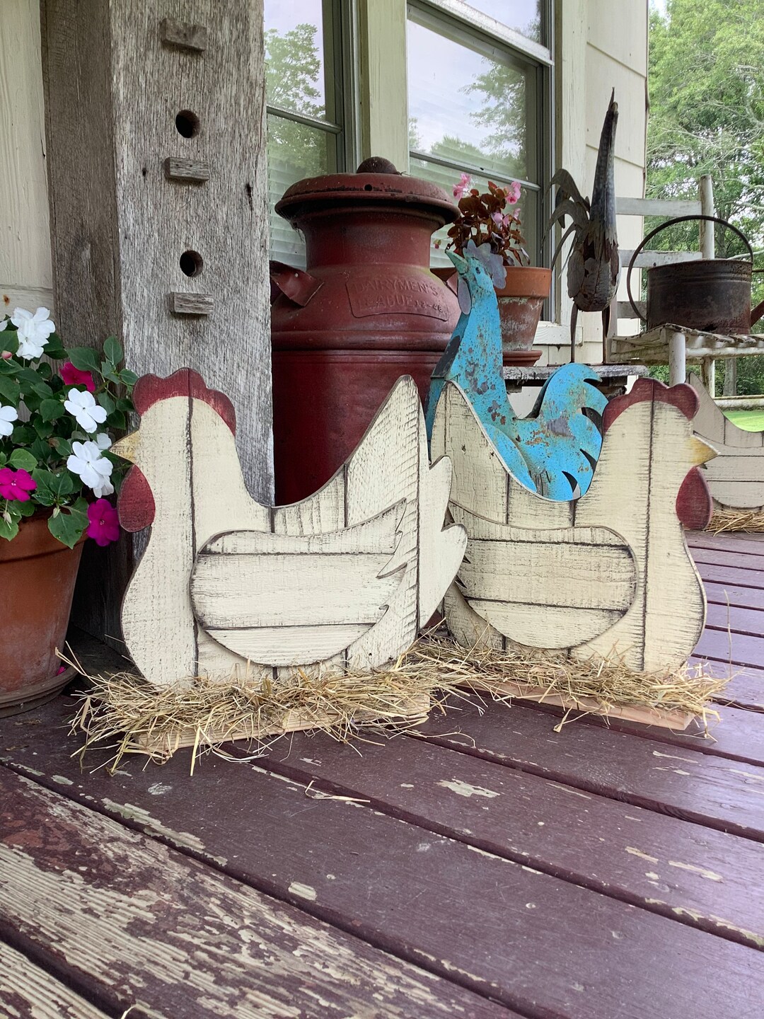 Pallet Wood Hen Porch Decor - Etsy