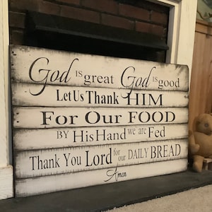 God is Good Prayer Sign. Pallet Wood. - Etsy