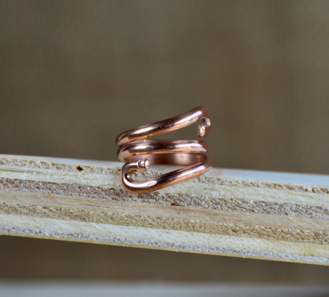 Copper Wire Ring Handmade | Pure Copper | Black Patina | Red Patina - Etsy