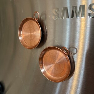 Set of 2 Kitchen Magnets, Kitchen Decor, Copper Magnets, Copper Comal ...