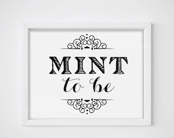 Mint to be printable | Etsy