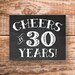 Cheers To 30 Years 30th birthday birthday sign 30th | Etsy