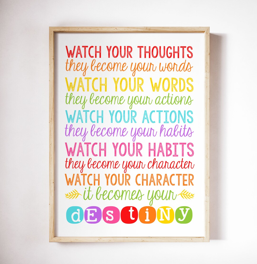 Motivational Classroom Poster, Teacher Classroom Decor, 18x24 Rainbow ...