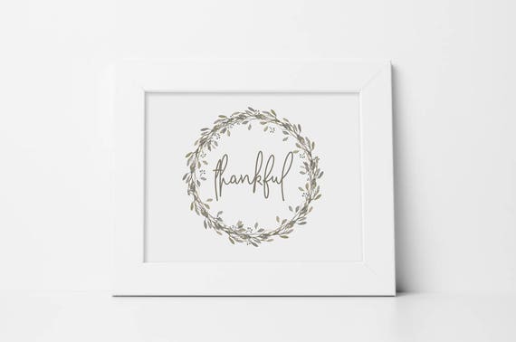 Thankful Printable Fall Wall Art Fall Printables Fall | Etsy