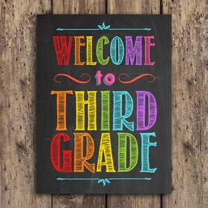 Welcome to Third Grade, Classroom Poster, Classroom Welcome, Teacher ...