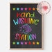 Classroom Poster, Hand Washing Station Sign, 18x24 Chalkboard Printable ...