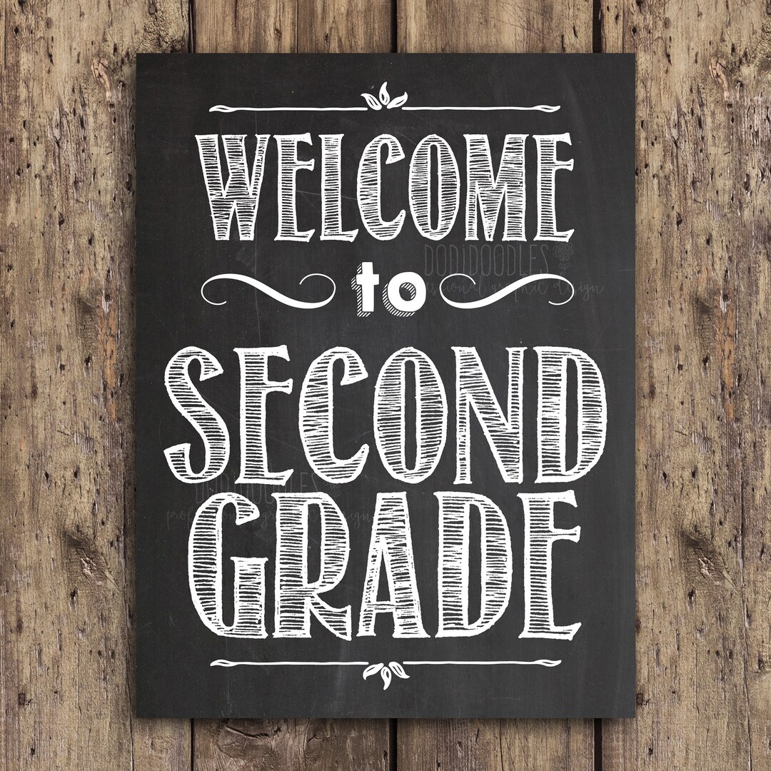 Welcome to Second Grade Classroom Door Poster, Classroom Welcome ...