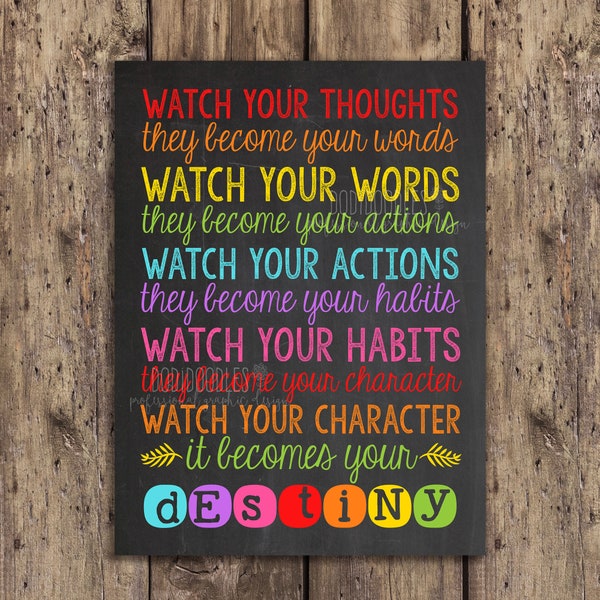Watch Your Thoughts - Etsy