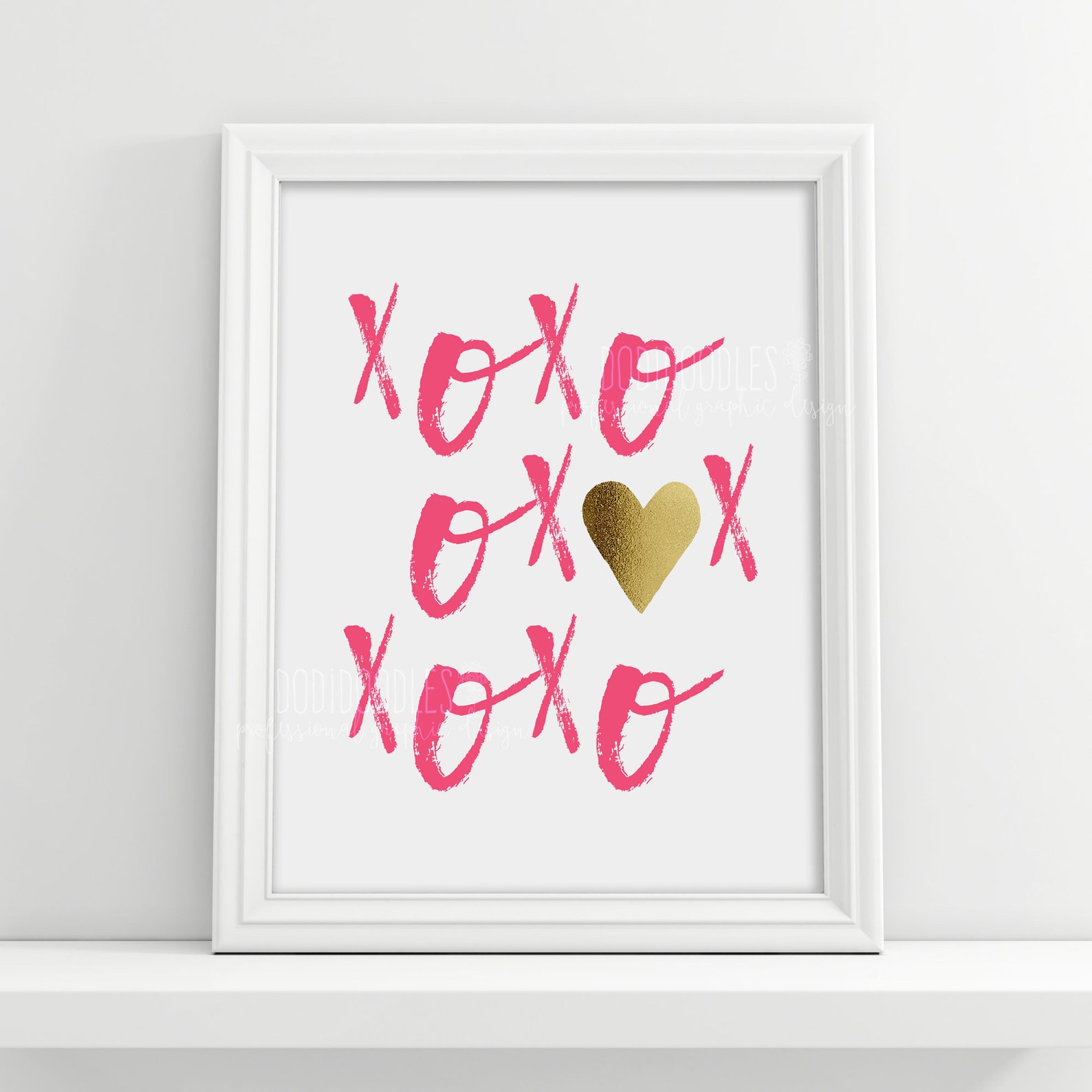 Xo Gold Heart Printable Xo Printable Xo Print Xo Sign Xo - Etsy