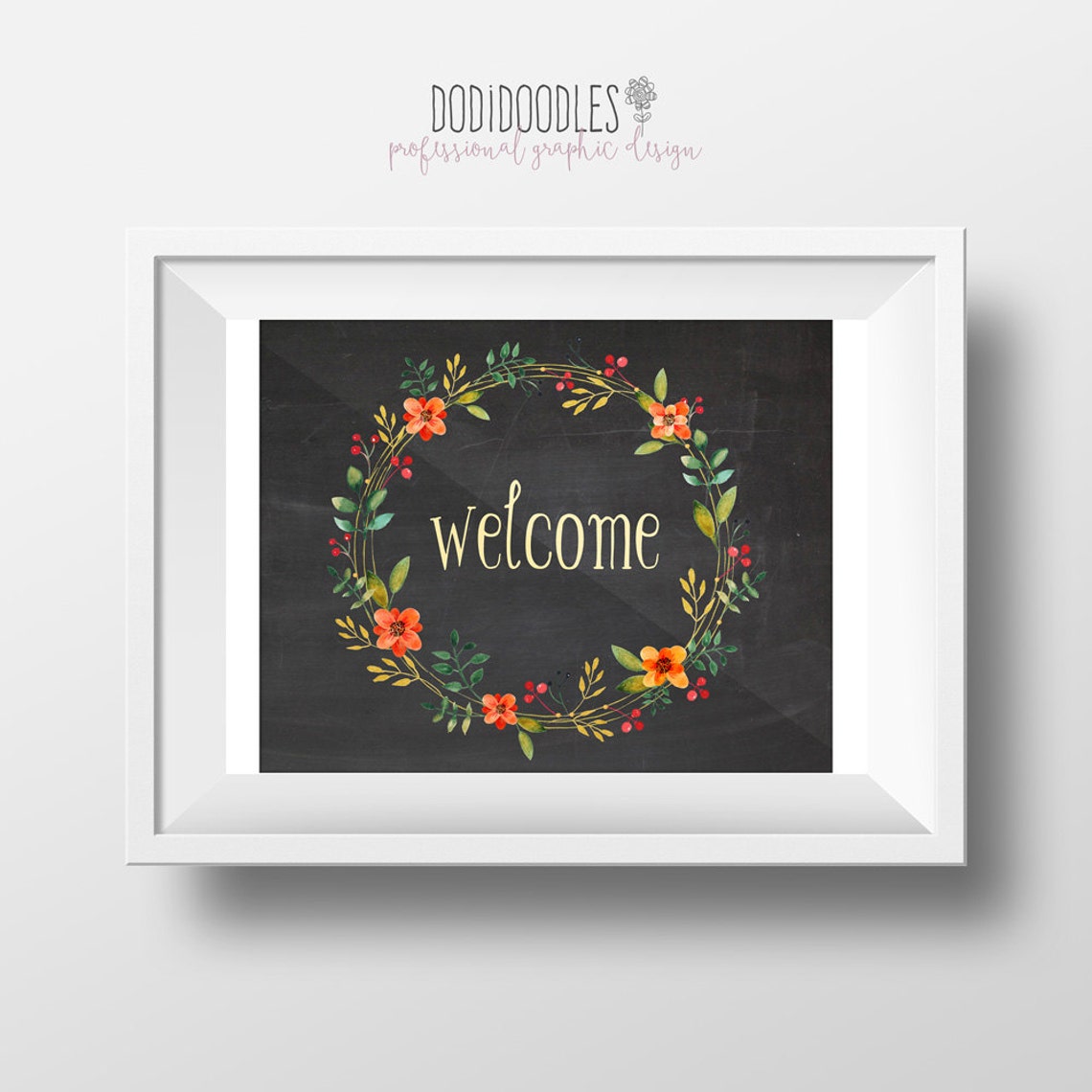 Welcome Sign Welcome Printable Chalkboard Sign Chalkboard - Etsy