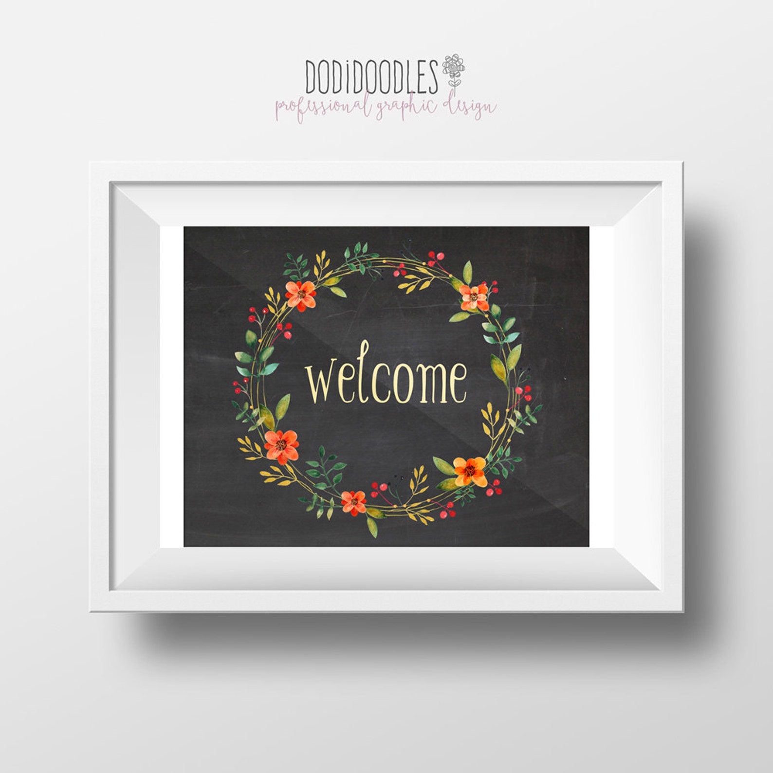 Welcome Sign Welcome Printable Chalkboard Sign Chalkboard - Etsy
