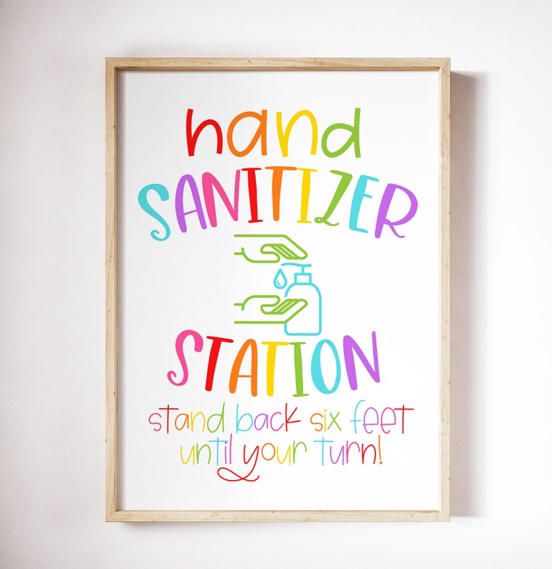 Classroom Poster Hand Sanitizer Station 18x24 Printable | Etsy