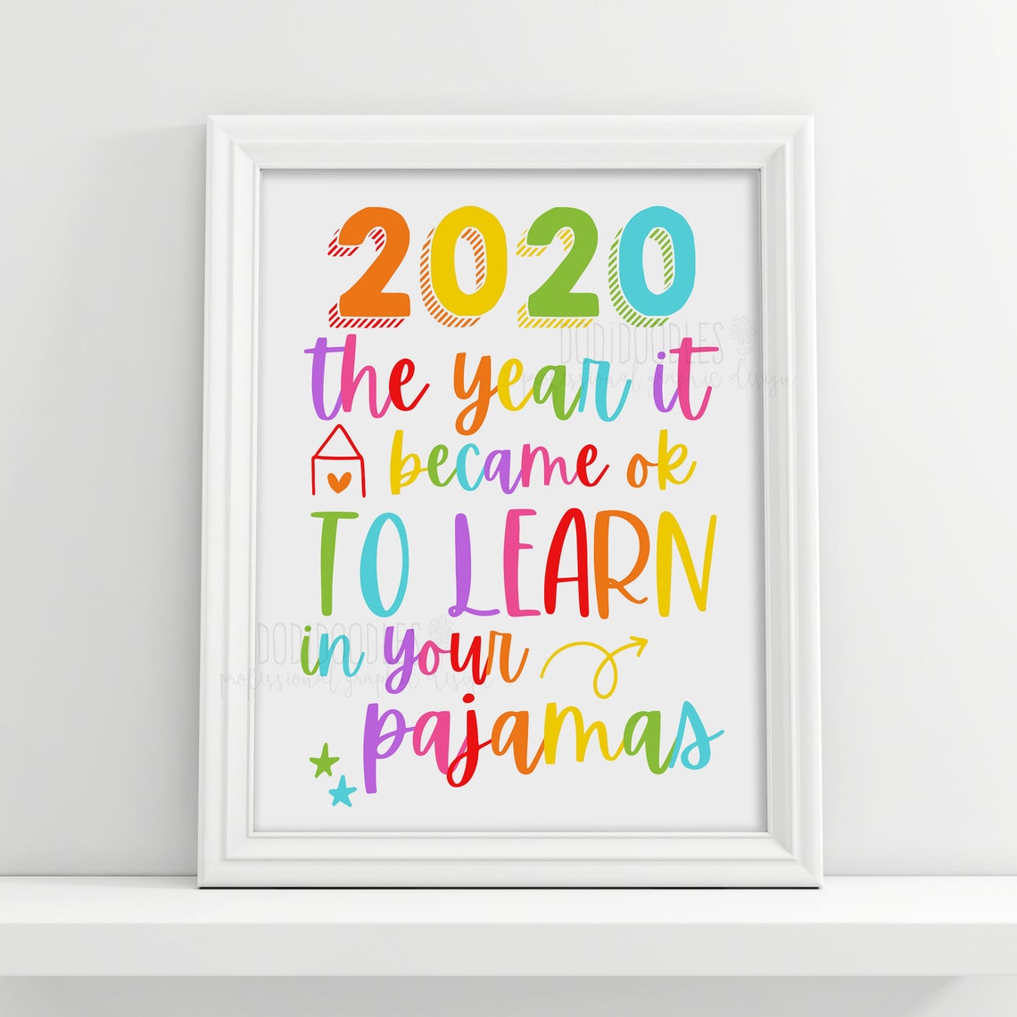 School in Pajamas Remote Learning 2020 Meme Classroom - Etsy