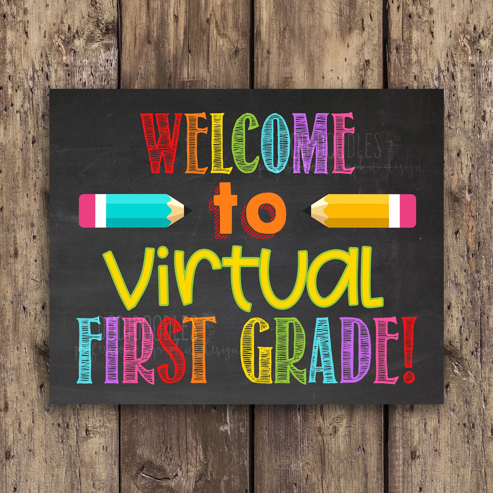 Welcome to Virtual First Grade E-learning Decor Distance - Etsy