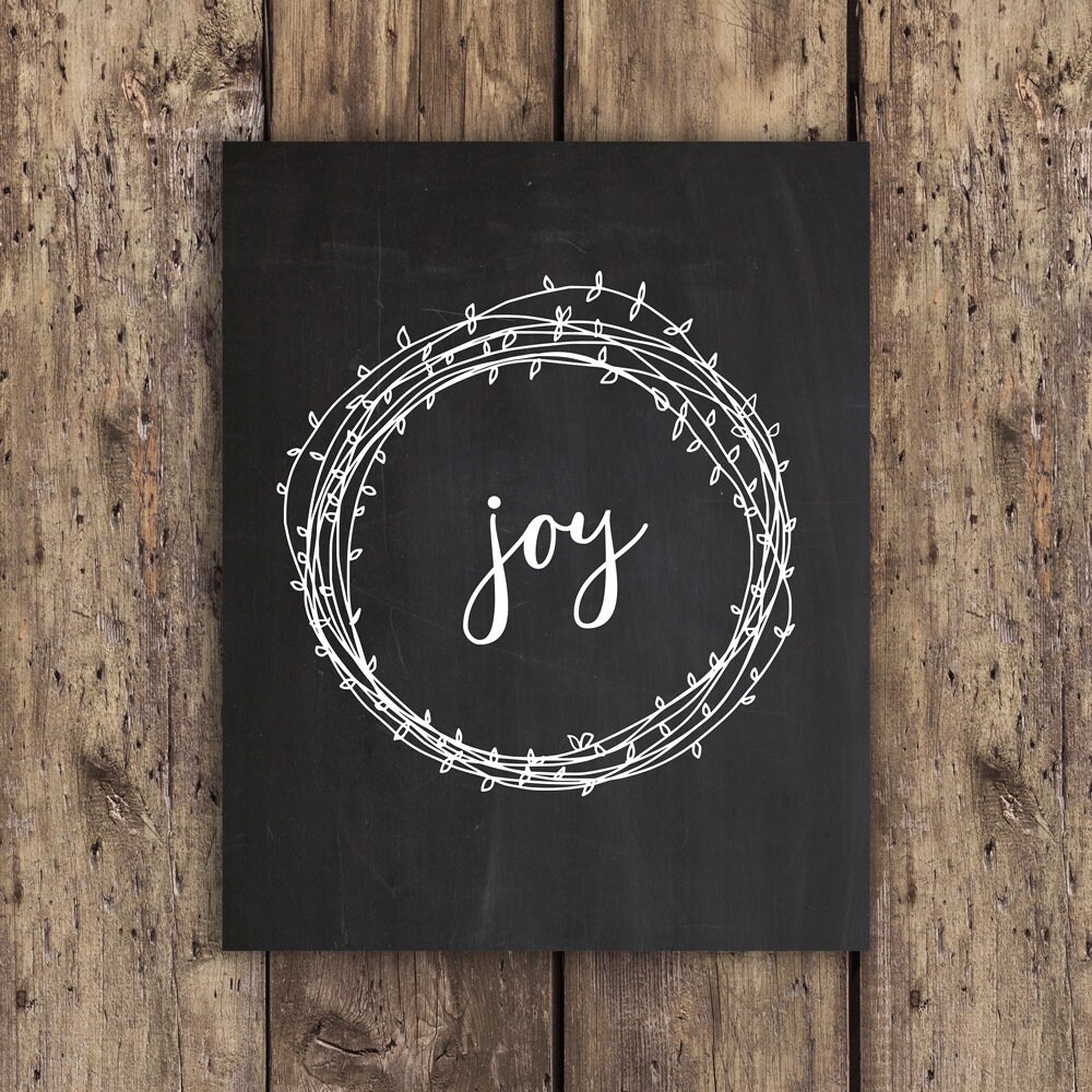 Joy Joy Printable Joy Print Joy Wreath Wreath Wreath | Etsy