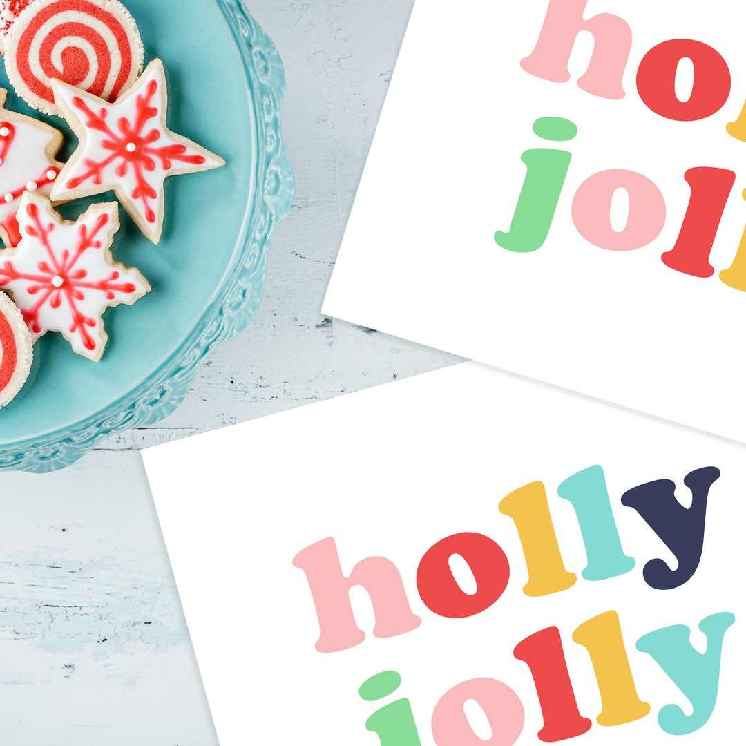 Holly Jolly Printable, Holly Jolly, Christmas, Print, Printable ...