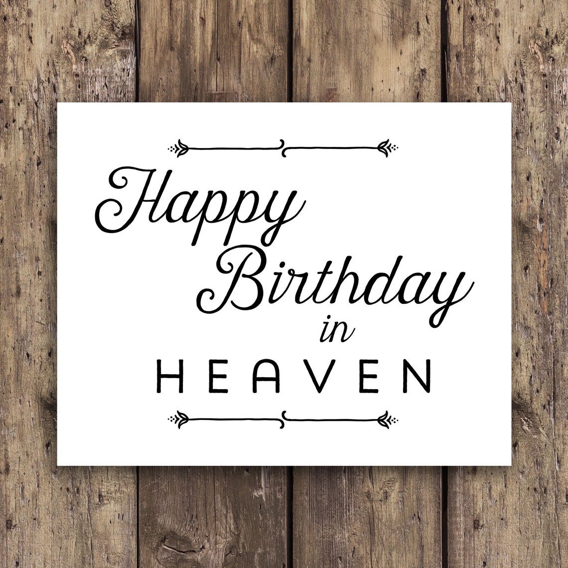 Happy Birthday in Heaven Printable Birthday Memorial Sign - Etsy